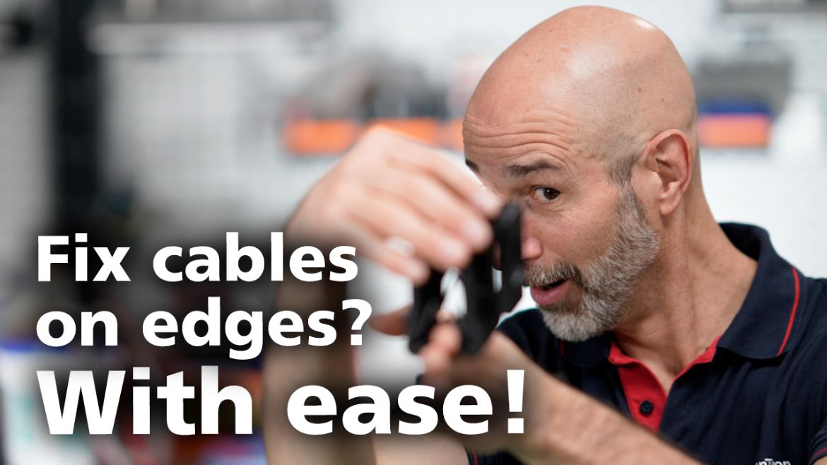 EdgeClip, cable clips for edges: fasten cables without drilling