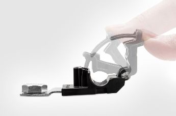 P-clamps for mounting wires, cables, hoses, pipes